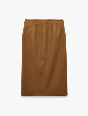 Koton Button Down Midi Linen Skirt