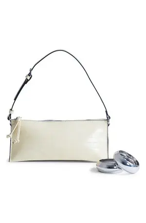 Topshop Simone Croc Embossed Faux Leather Shoulder Bag