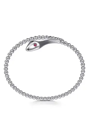 GABRIEL & CO. Ruby Snake Bujukan Bypass Bracelet