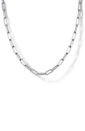 GABRIEL & CO. Paper Clip Chain Necklace - Sterling Silver