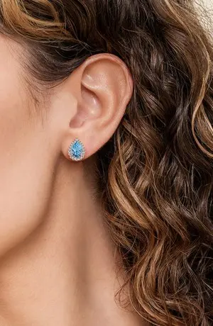 GABRIEL & CO. Blue Topaz Stud Earrings