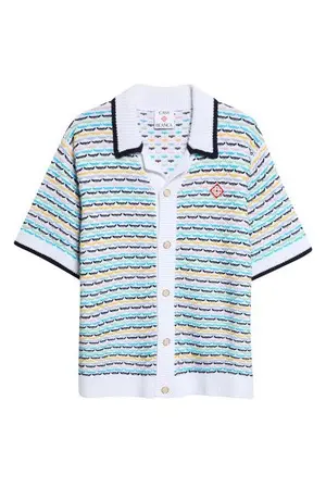 Casablanca Stripe Reverse Jacquard Sweater - Cotton