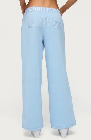 EDIKTED Core Stripe Waist Low Rise Sweatpants