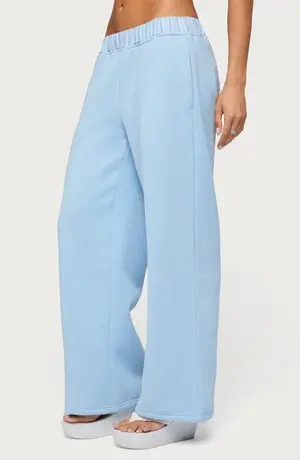 EDIKTED Core Stripe Waist Low Rise Sweatpants