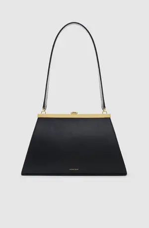 ANINE BING Smooth Leather Bag - Black
