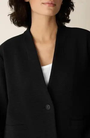 Eileen Fisher High Collar Cropped Jacket