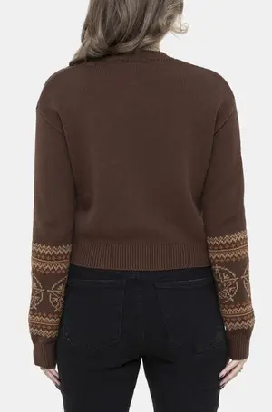 DISTURBIA Olympia Pentagram Fairisle Knit Cardigan