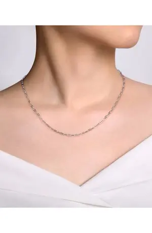 GABRIEL & CO. Paper Clip Chain Necklace