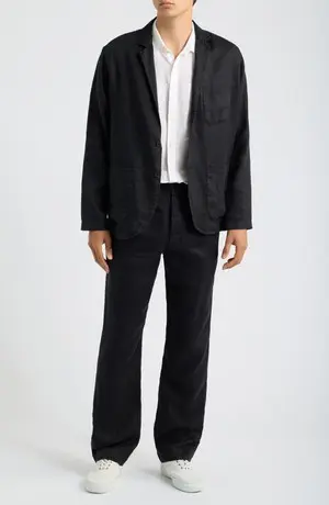 ALEX CRANE Alta Pleated Linen Trousers - Night
