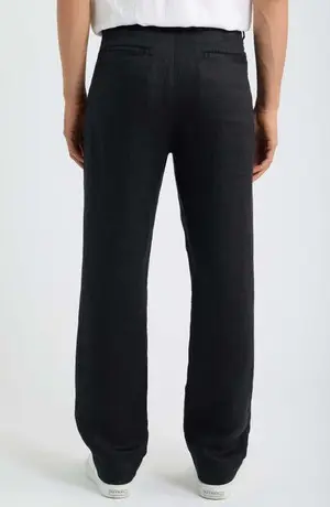 ALEX CRANE Alta Pleated Linen Trousers - Night