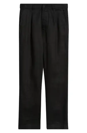 ALEX CRANE Alta Pleated Linen Trousers - Night