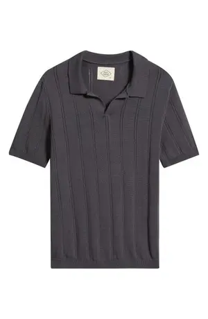 ALEX CRANE Lolo Drop Needle Sweater Polo - Ash