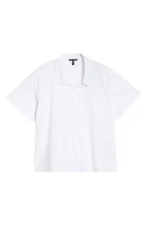 Eileen Fisher Pleated Poplin Shirt