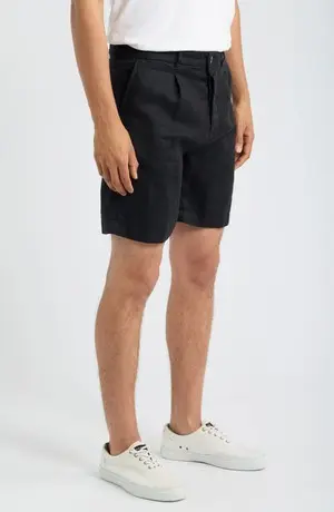 ALEX CRANE Alta Pleated Linen Shorts - Night