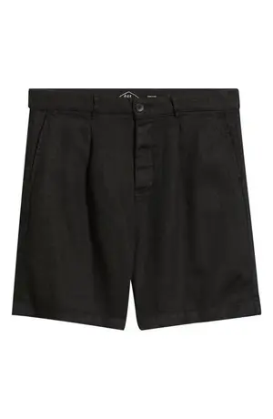 ALEX CRANE Alta Pleated Linen Shorts - Night
