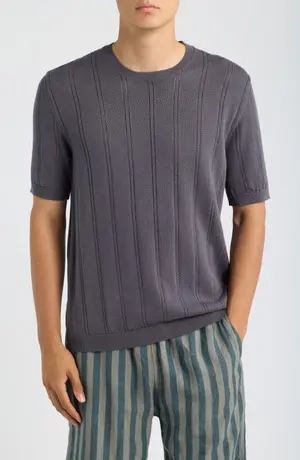 ALEX CRANE Lolo Drop Needle Sweater Tee - Ash