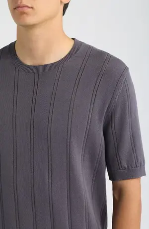 ALEX CRANE Lolo Drop Needle Sweater Tee - Ash