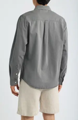 ALEX CRANE Organic Cotton Twill Long Sleeve Shirt - Slate