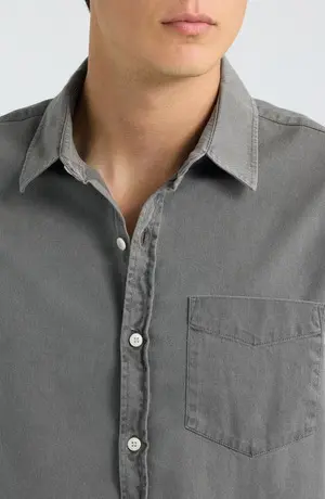 ALEX CRANE Organic Cotton Twill Long Sleeve Shirt - Slate