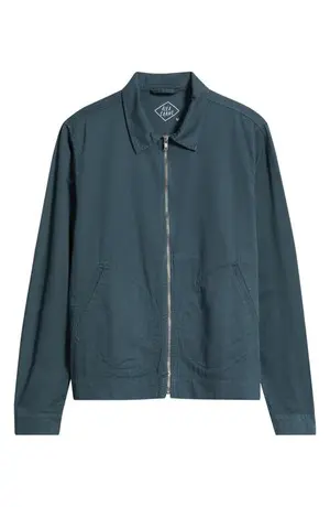 ALEX CRANE Organic Cotton Twill Zip Jacket - Blue