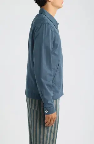 ALEX CRANE Organic Cotton Twill Zip Jacket - Blue