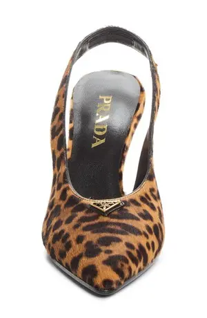 Prada Leopard Print Slingback Pump