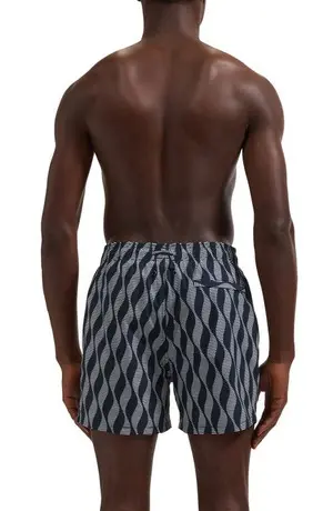Bugatchi Cruz Print Swim Trunks