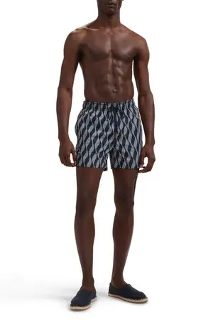 Bugatchi Cruz Print Swim Trunks