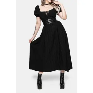 DISTURBIA Fenella Keyhole Midi Dress - Black