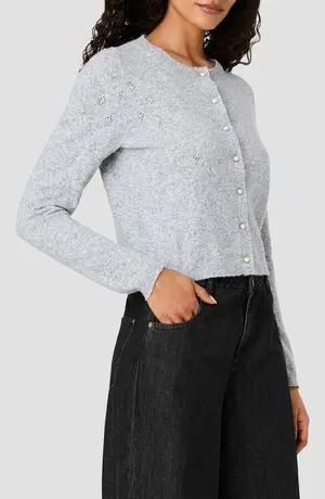 French Connection Dakota Print Cardigan - Medium Heather