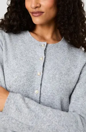French Connection Dakota Print Cardigan - Medium Heather