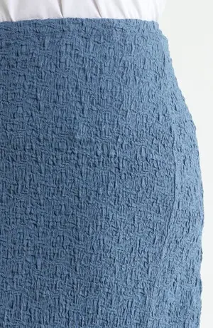 Eileen Fisher Crinkled Organic Cotton Blend Midi Skirt - Cldsp