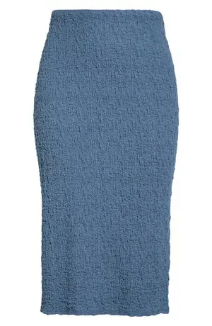 Eileen Fisher Crinkled Organic Cotton Blend Midi Skirt - Cldsp