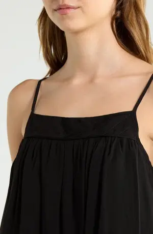 Elan Flowy Cover-up Camisole - Black