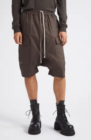 Rick Owens Pods Cargo Shorts - Dark Dust