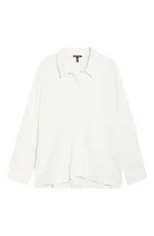 Eileen Fisher Classic Collar Textured Shirt