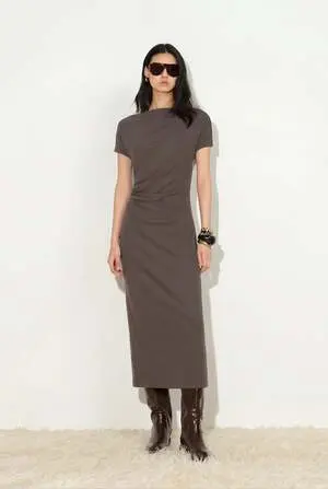 Fabrique Hazel Draped Off Shoulder Dress