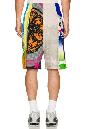 PLEASURES World Cup Wide Shorts In Blue