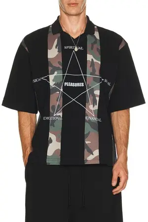 PLEASURES Social Rugby Polo - Black