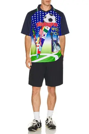 PLEASURES Flags Jersey In Blue