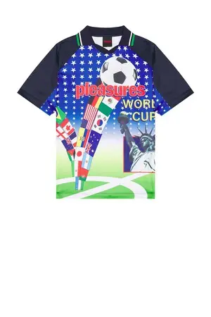 PLEASURES Flags Jersey In Blue