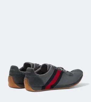 Gucci Tempo Suede-trimmed Sneakers