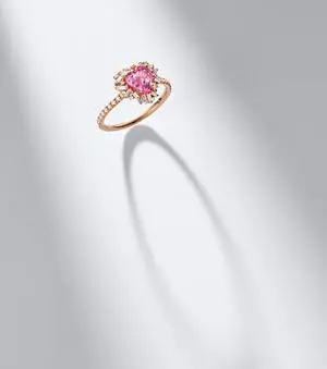 SUZANNE KALAN 18kt Rose Sapphire And Diamond Ring