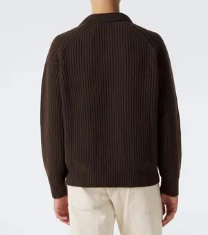 Eleventy Wool And Cashmere Polo Sweater