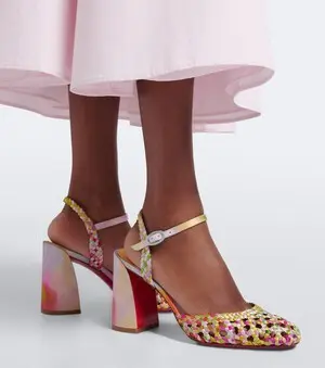 CHRISTIAN LOUBOUTIN Jane Nandina Crêpe Satin Pumps