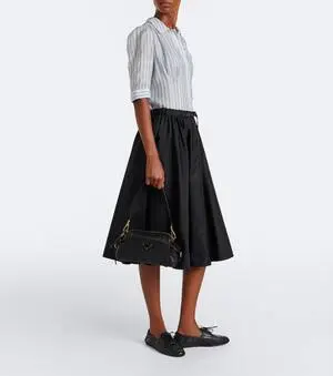 Prada Lamb Leather Shoulder Bag - Black
