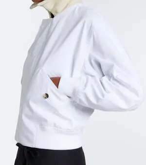 Bottega Veneta Intrecciato Cotton Blouson Jacket - White
