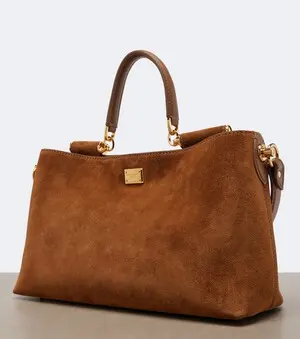 Dolce & Gabbana Vittoria Suede Tote Bag