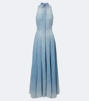 Ralph Lauren Peyten Denim Maxi Dress - Blue