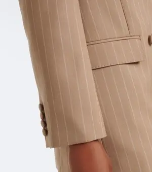 Valentino Garavani Pinstripe Virgin Wool Double-breasted Blazer